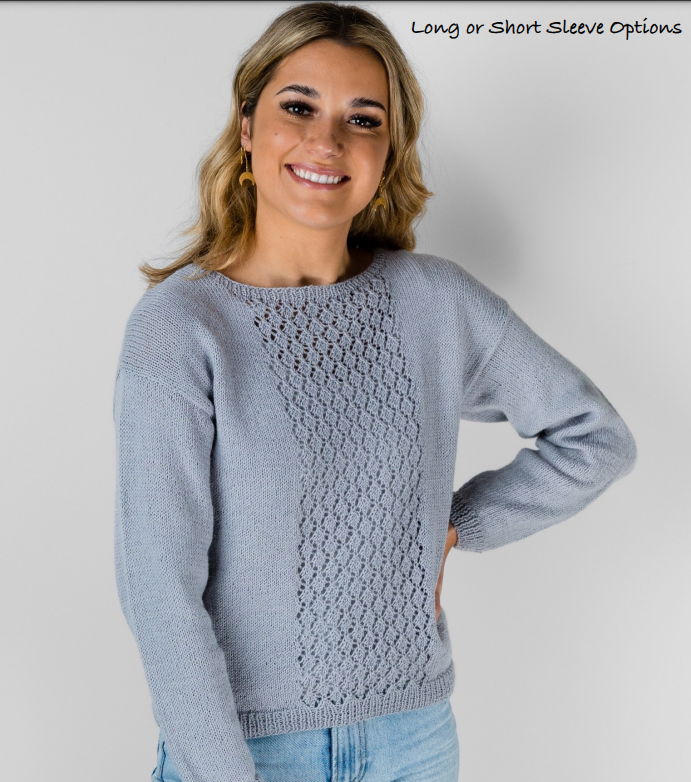 Knitting Pattern - Alpaca Yarns Lacy Jumper – Woolworx