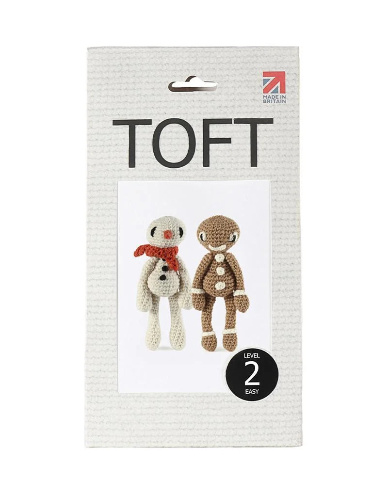 Toft Toy Crochet Kit - Christmas Snowman and Gingerbread Man – Woolworx