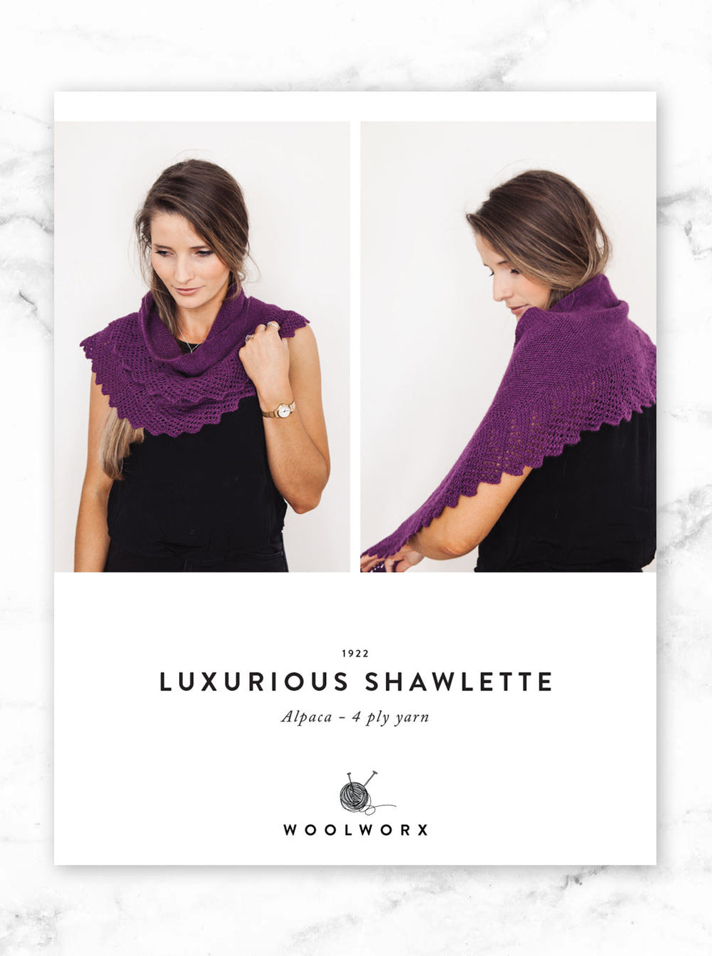 FREE knitting pattern download - 4ply shawlette – Woolworx